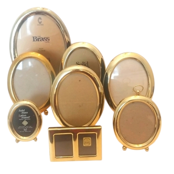 Vintage Brass | Accents | Vintage Retro Lot Of 8 Brass Frames 7s ...